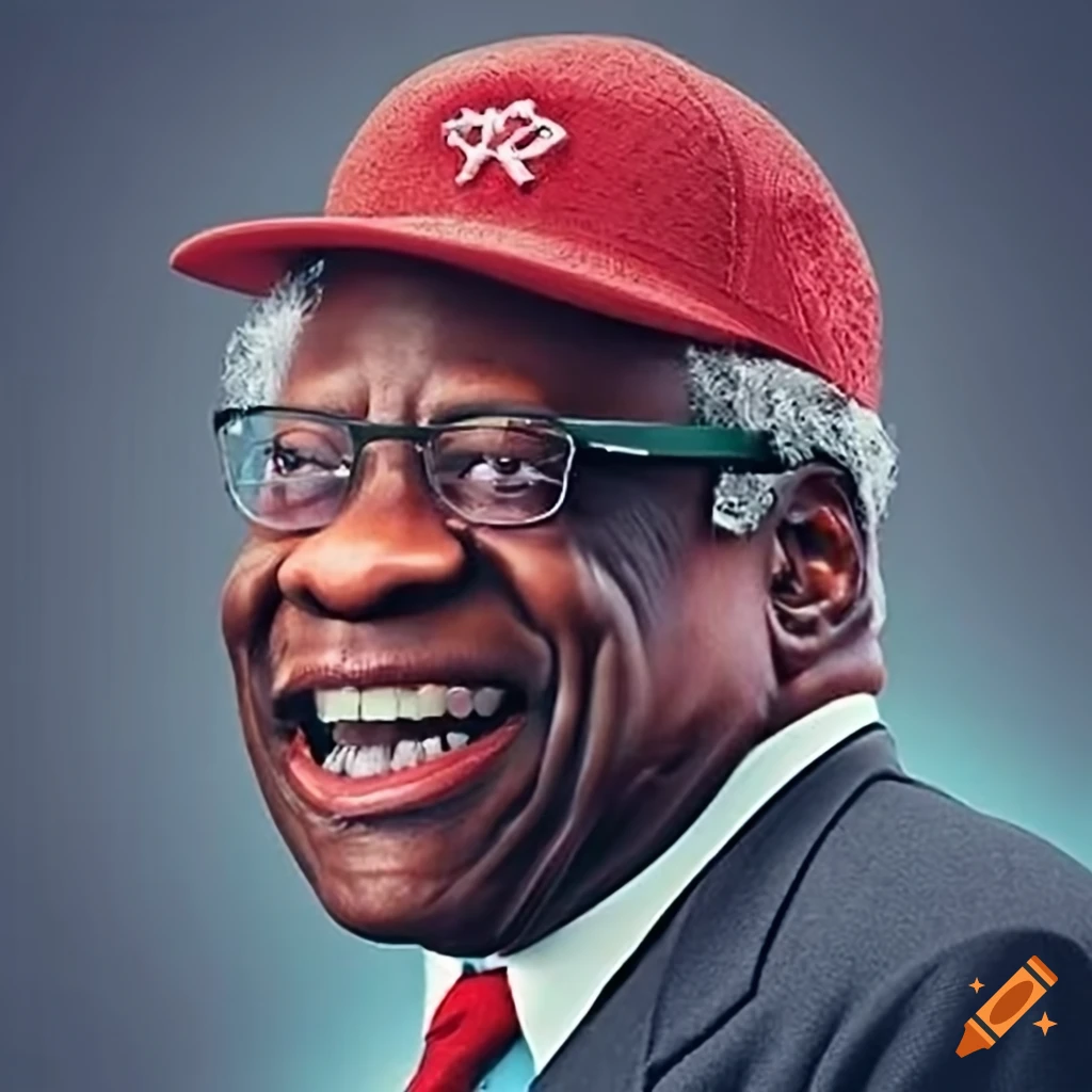 Justice clarence thomas in a red baseball hat driving a luxury rv away ...