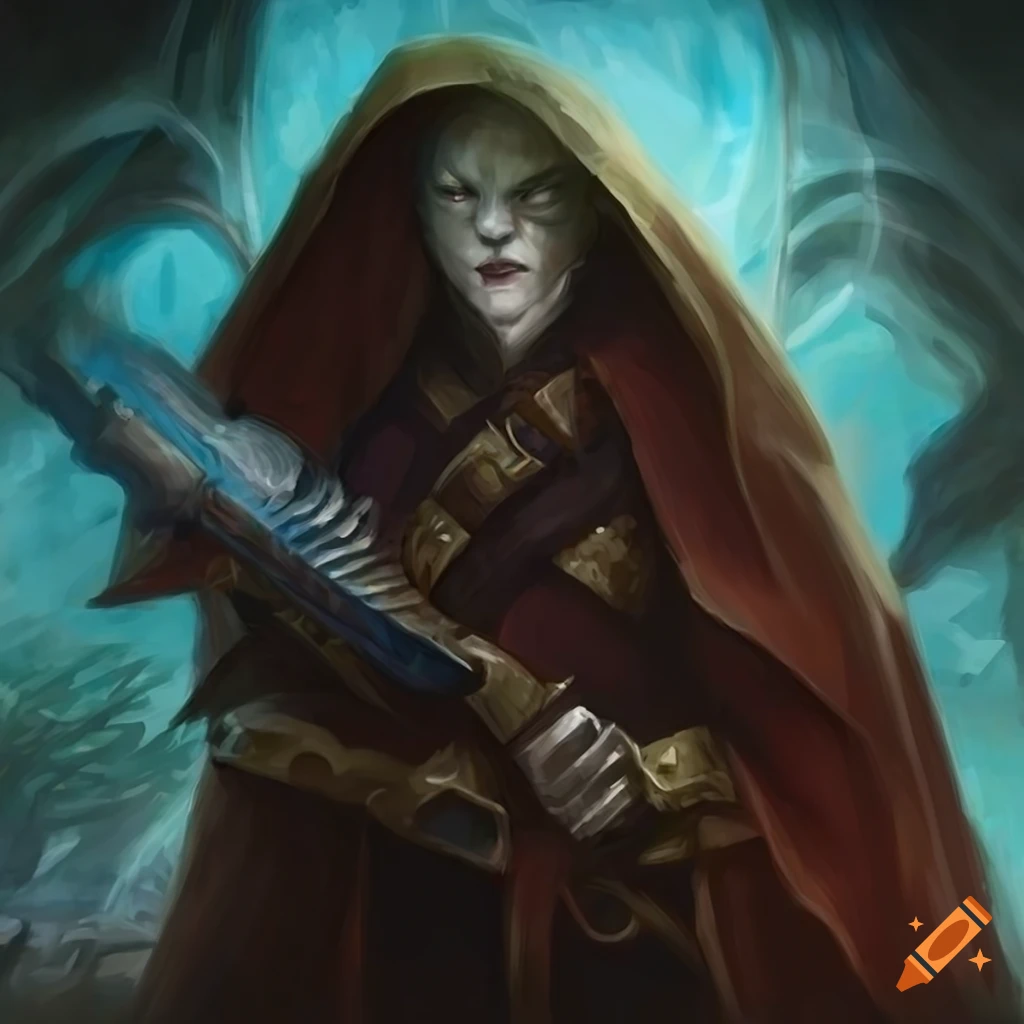 Fantasy soldier protected by aetherial divine light in the style of old ...