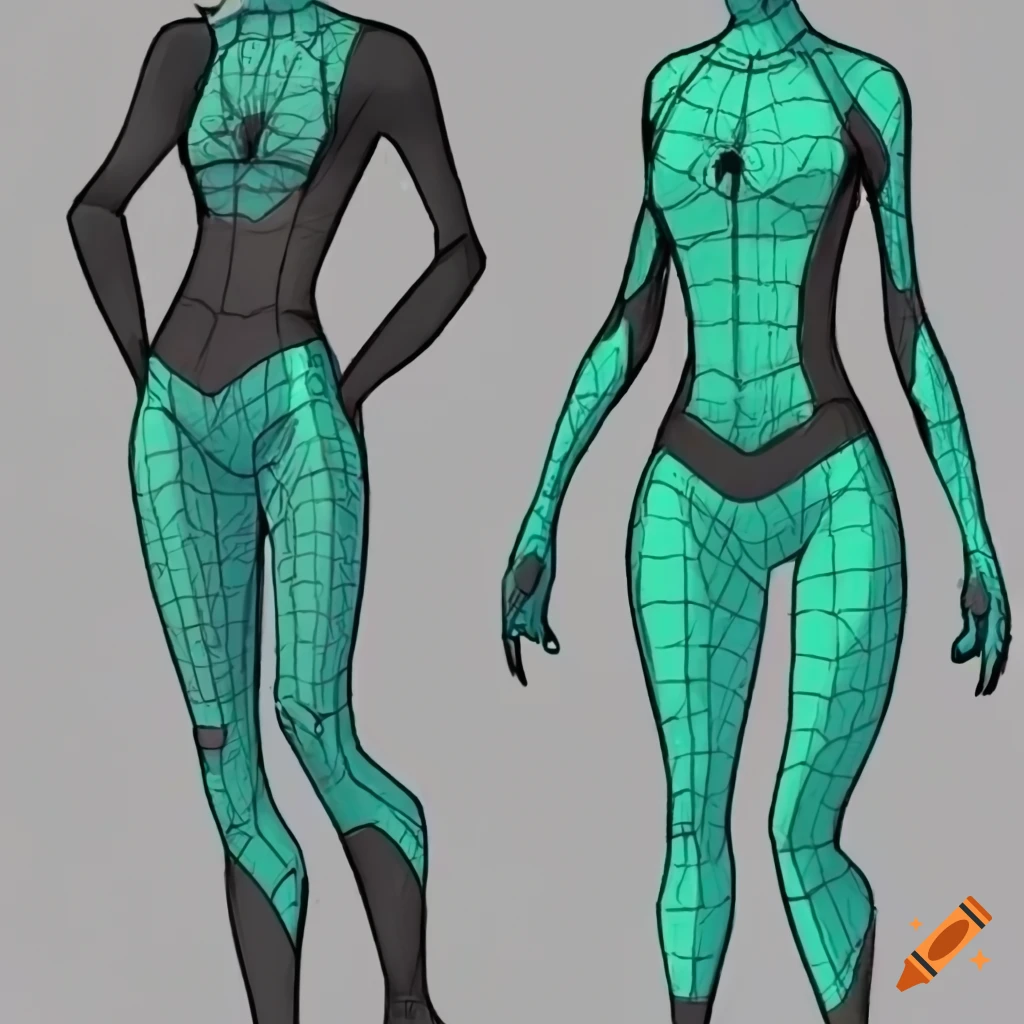 Custom spider character in futuristic spiderpunk style with teal, black ...