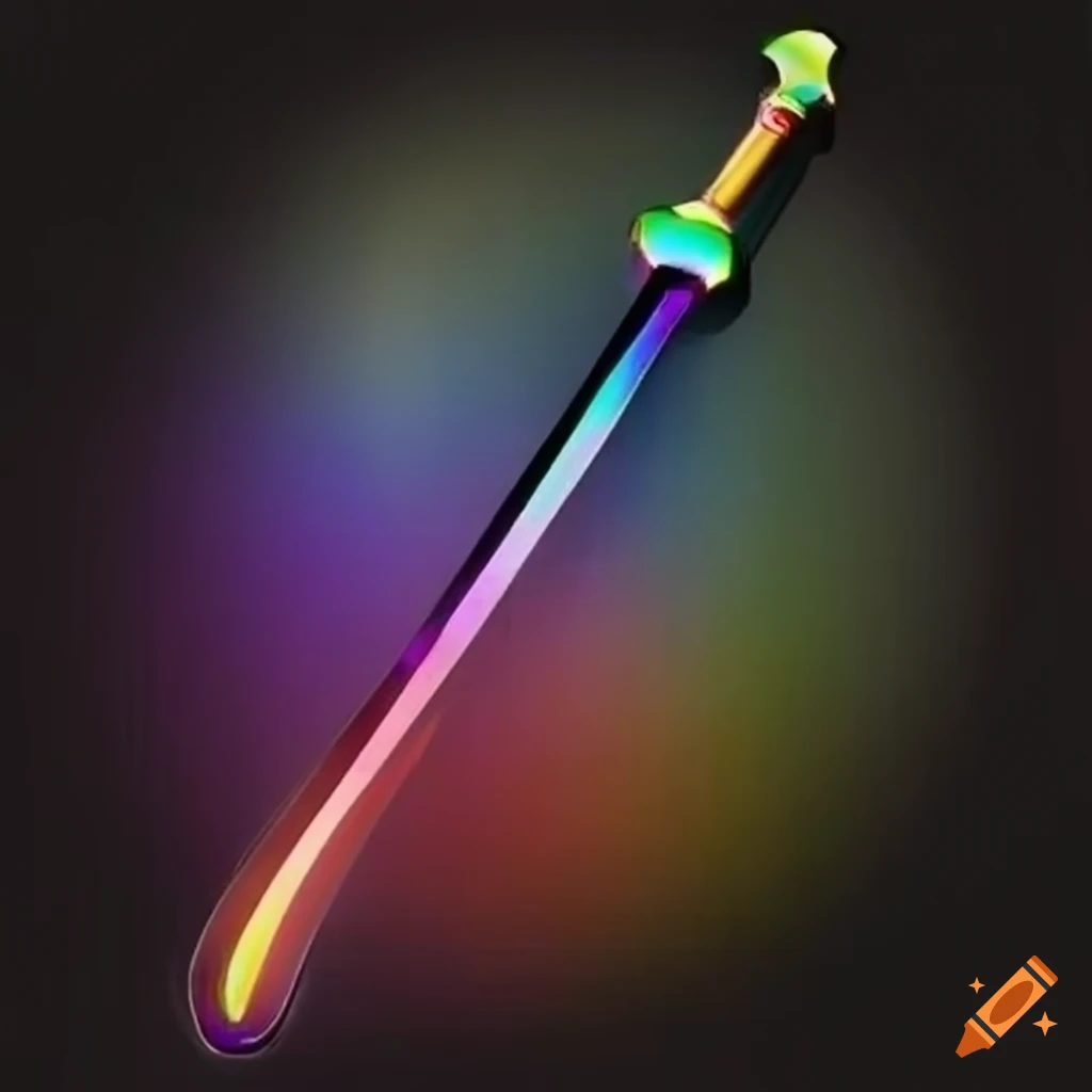 Rainbow sword on Craiyon