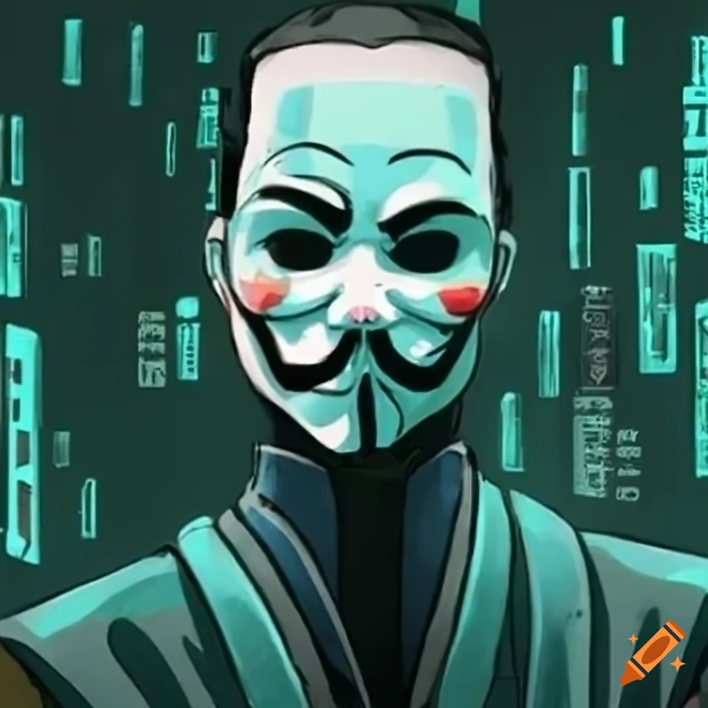 Hacker trapped in the Matrix in Ukiyo-e style artwork with a manga ...