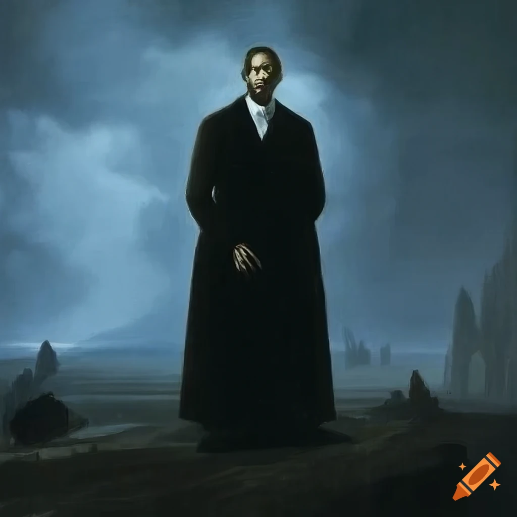 Modern house agent salesman in Caspar David Friedrich style on Craiyon