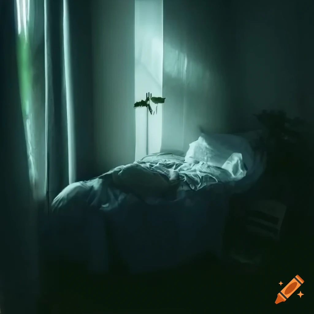 Cozy cluttered room with dim sunlight creating an intimate atmosphere ...
