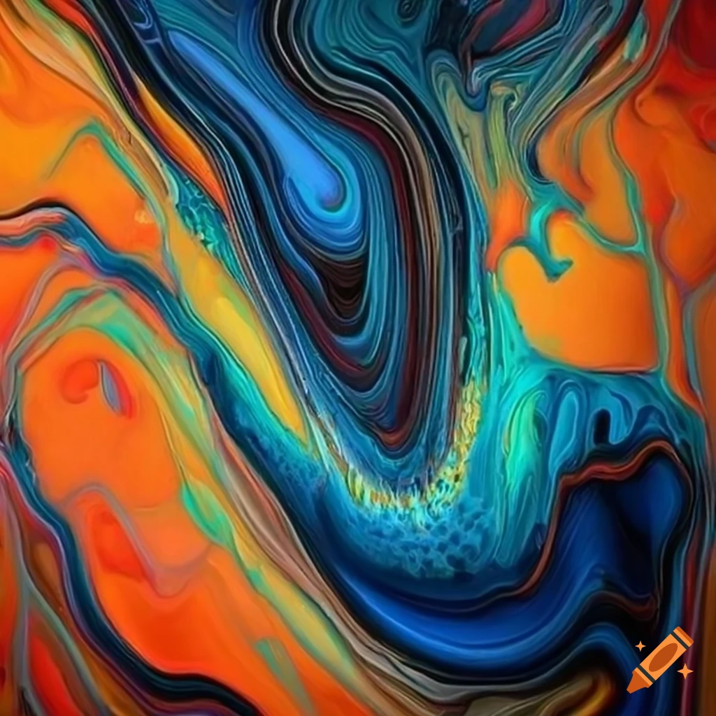 Detailed abstract fine art painting in interplanetary style on Craiyon