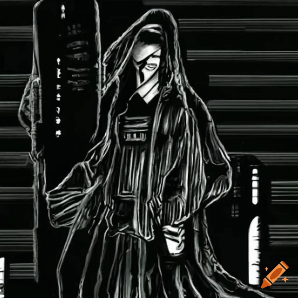 Hacker trapped in the Matrix in Ukiyo-e style manga artwork on Craiyon