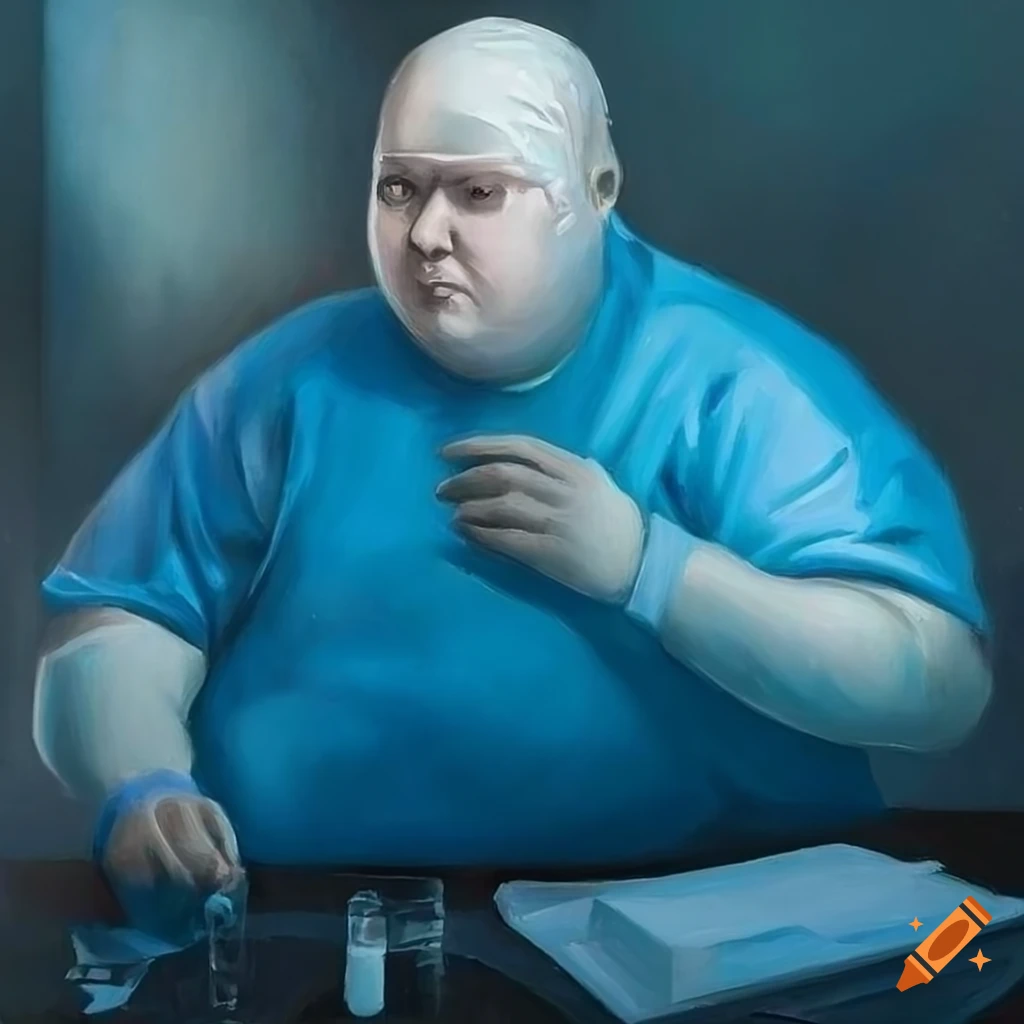 Bald male scientist in a bright sterile laboratory on Craiyon