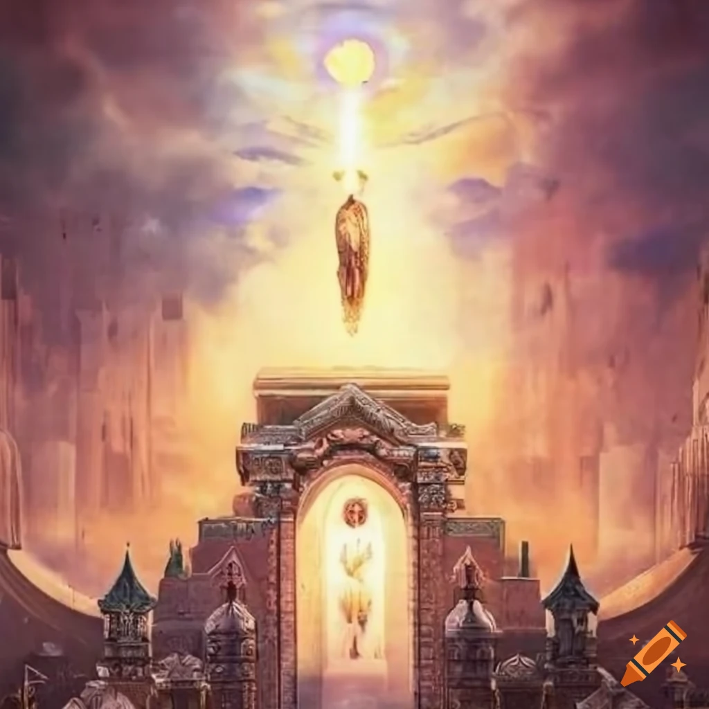 Holy city shining with the glory of god and precious jewel-like ...