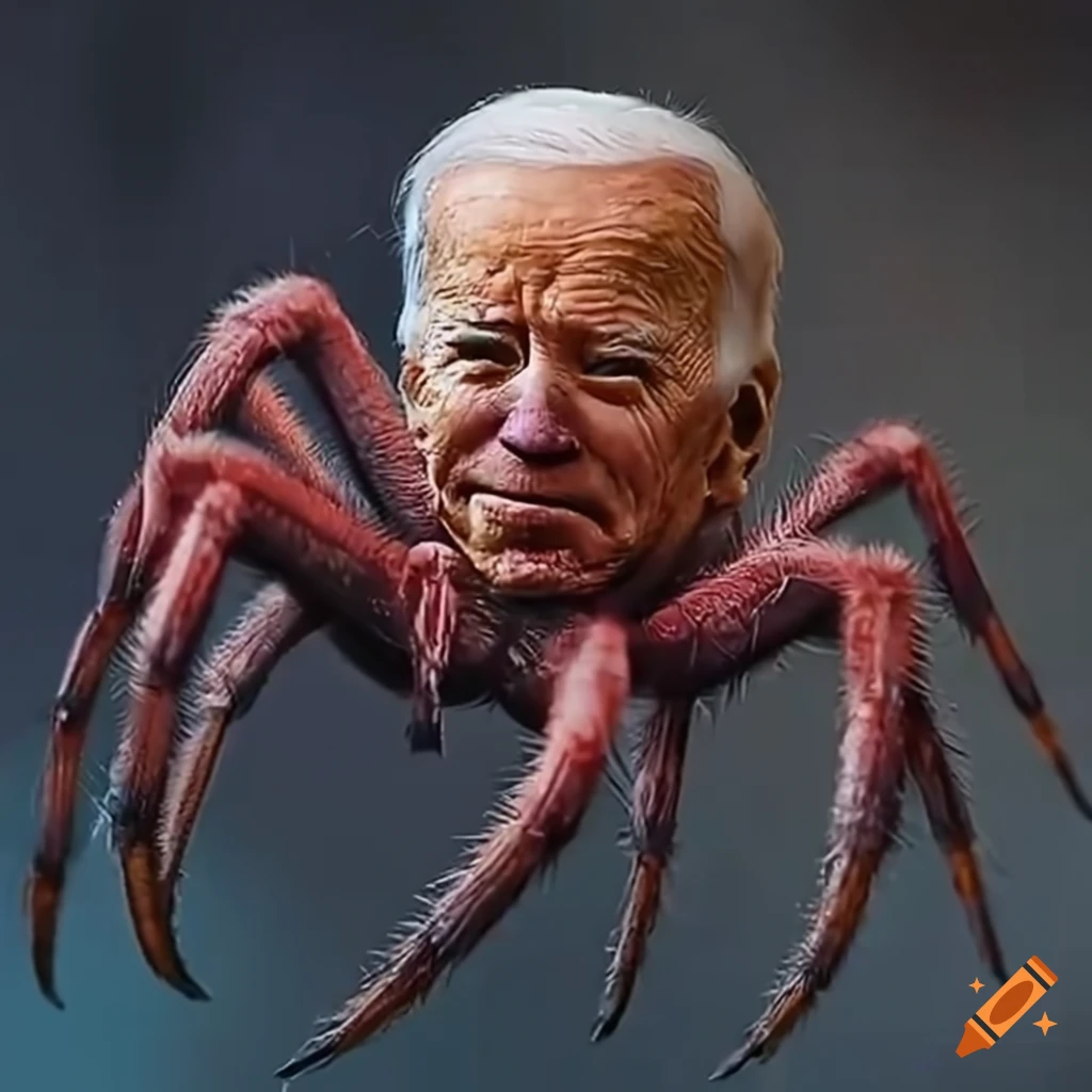 Joe Biden spider hybrid creature on Craiyon