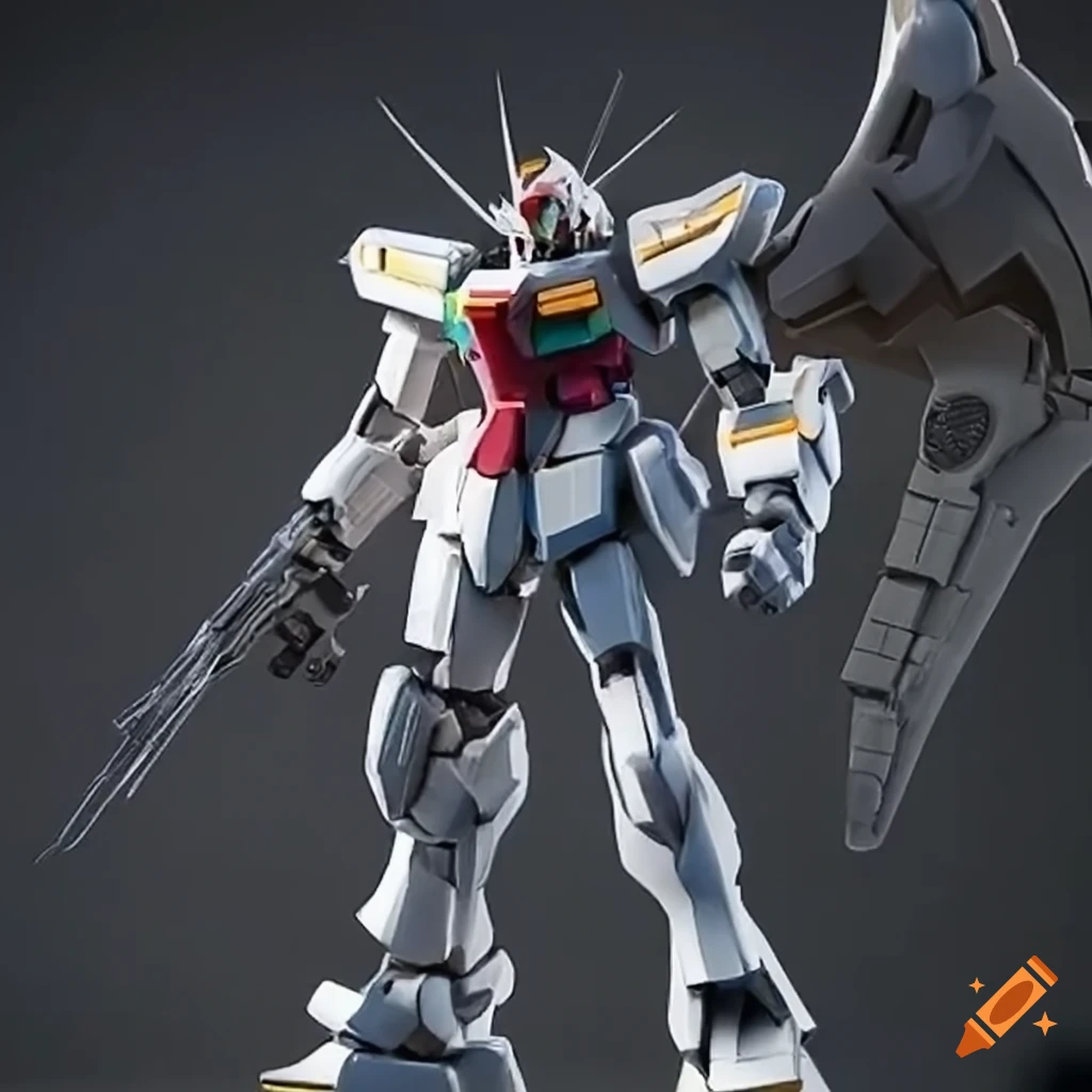 Gunpla inspired mecha figurine on Craiyon