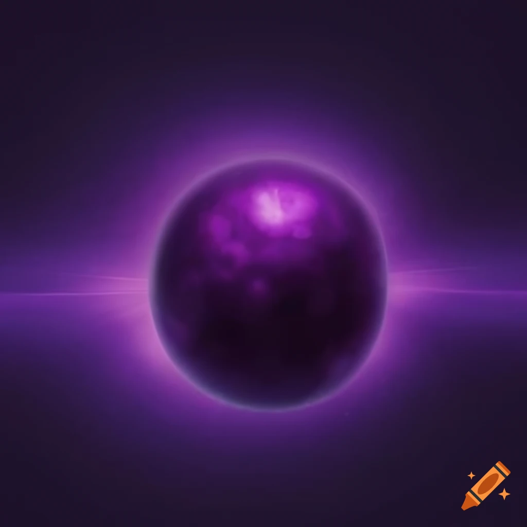 Dark purple energy ball on Craiyon