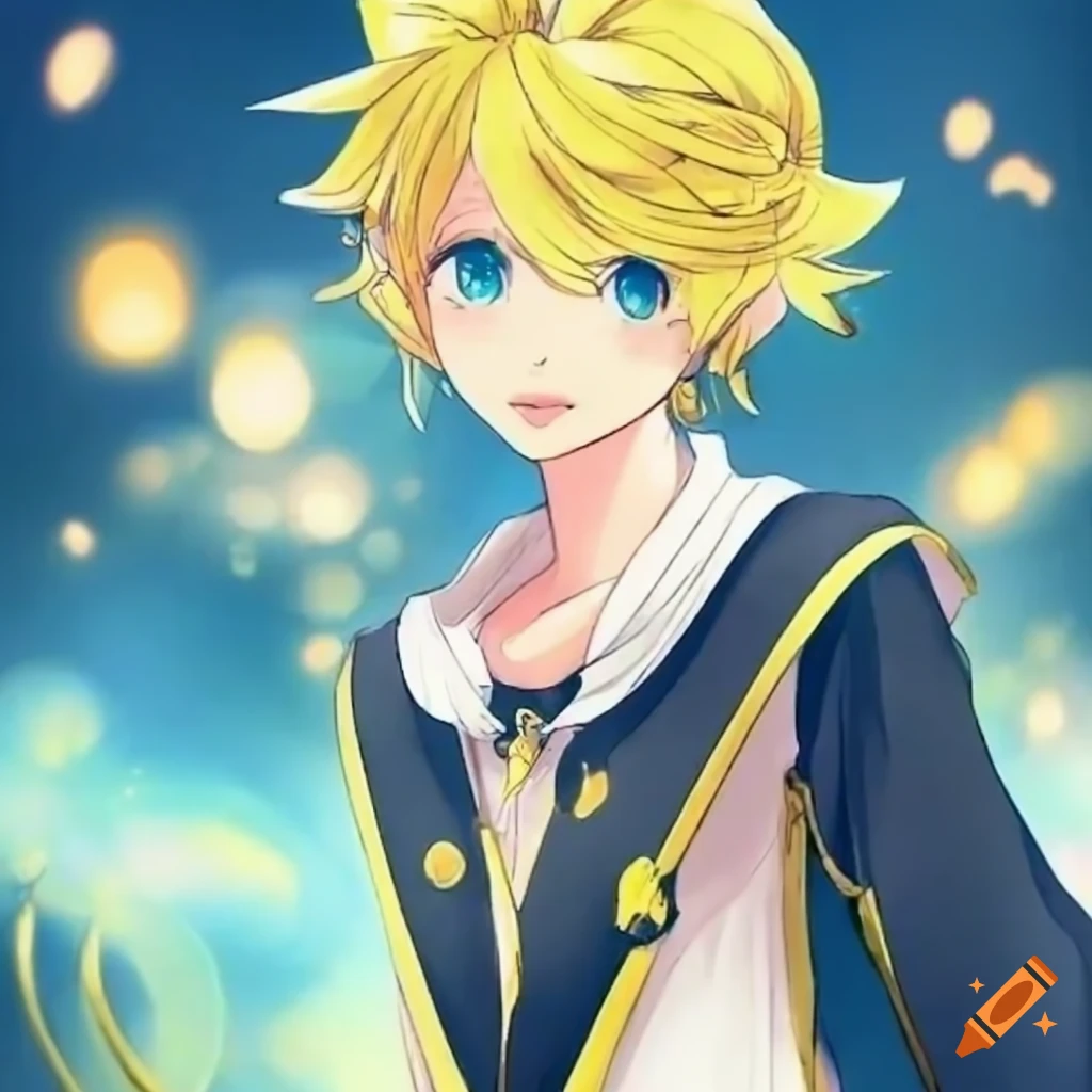 Kagamine len in sailor moon style manga art by naoko takeuchi on Craiyon