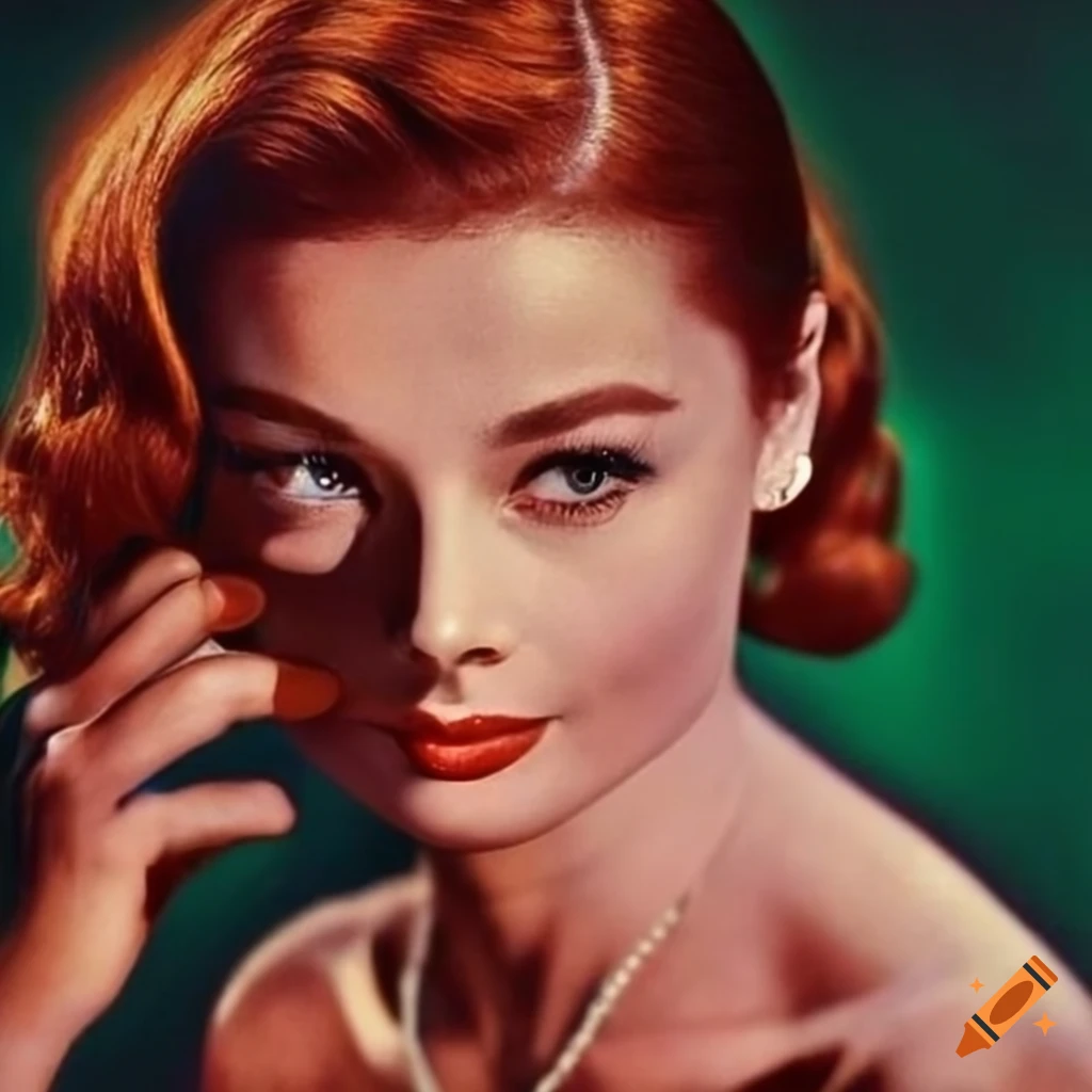 Beautiful ginger woman with elegance and charm on Craiyon