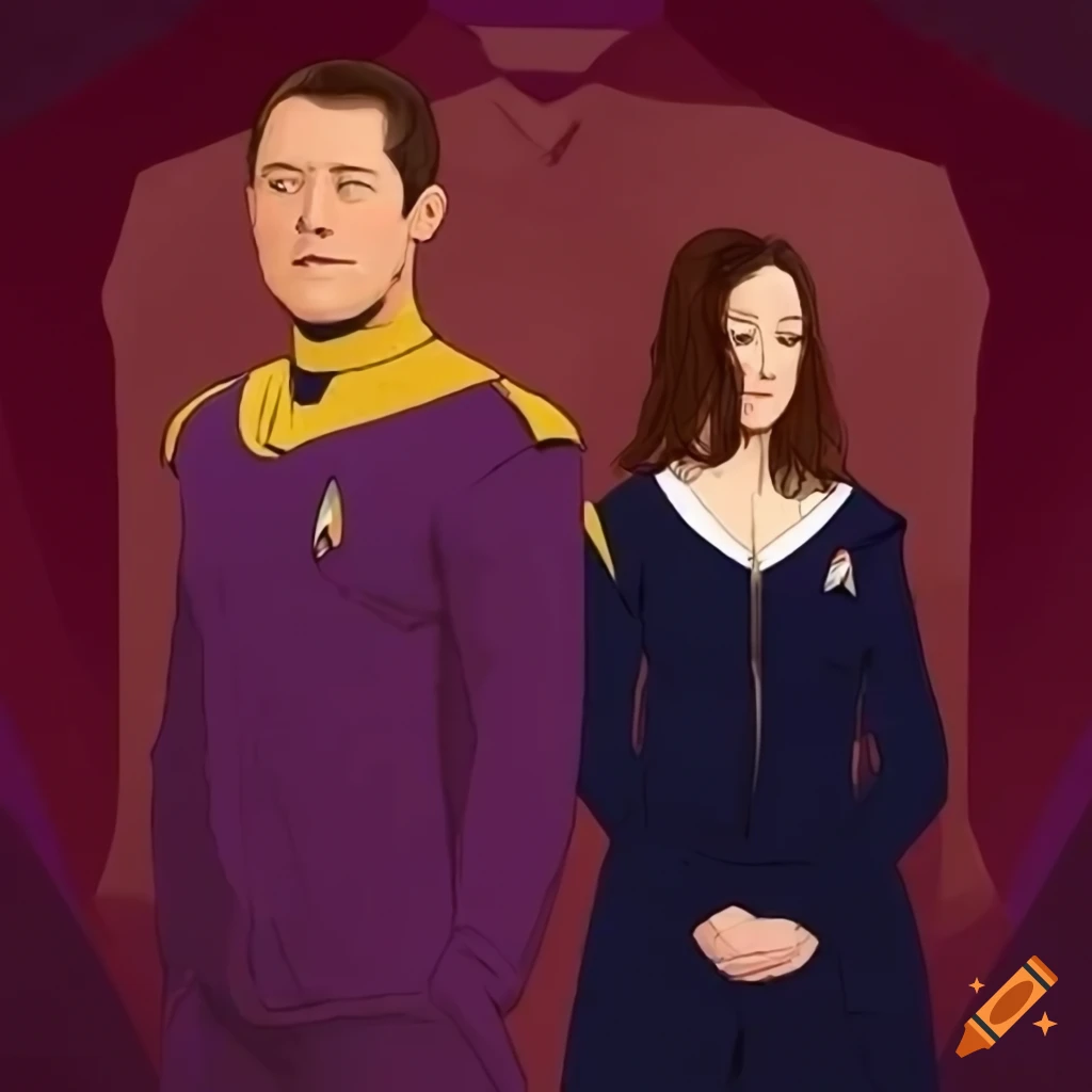 Poster art of James Spader and Sigrid as Starfleet heroes in vibrant ...