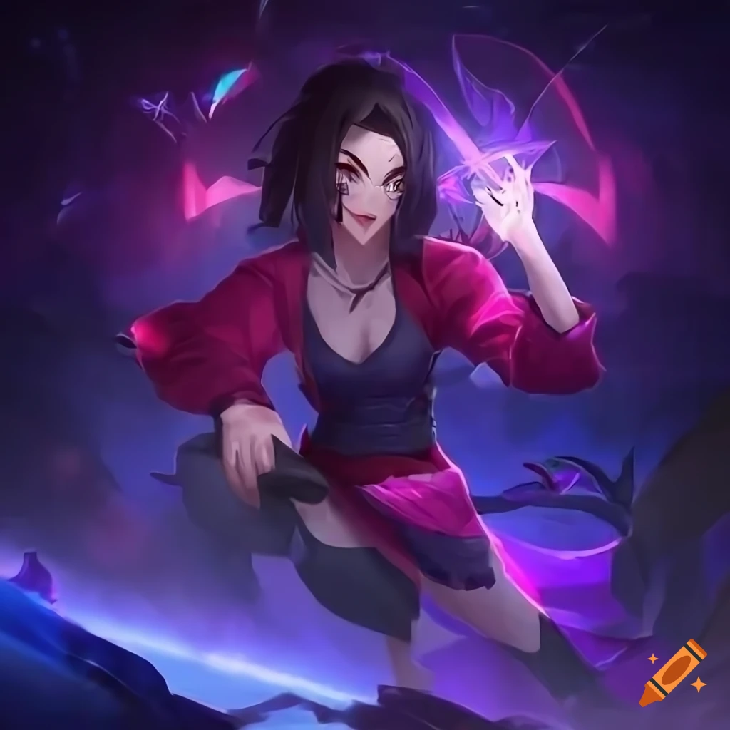 Hanabi from mobile legends in captivating artwork with her name, full ...