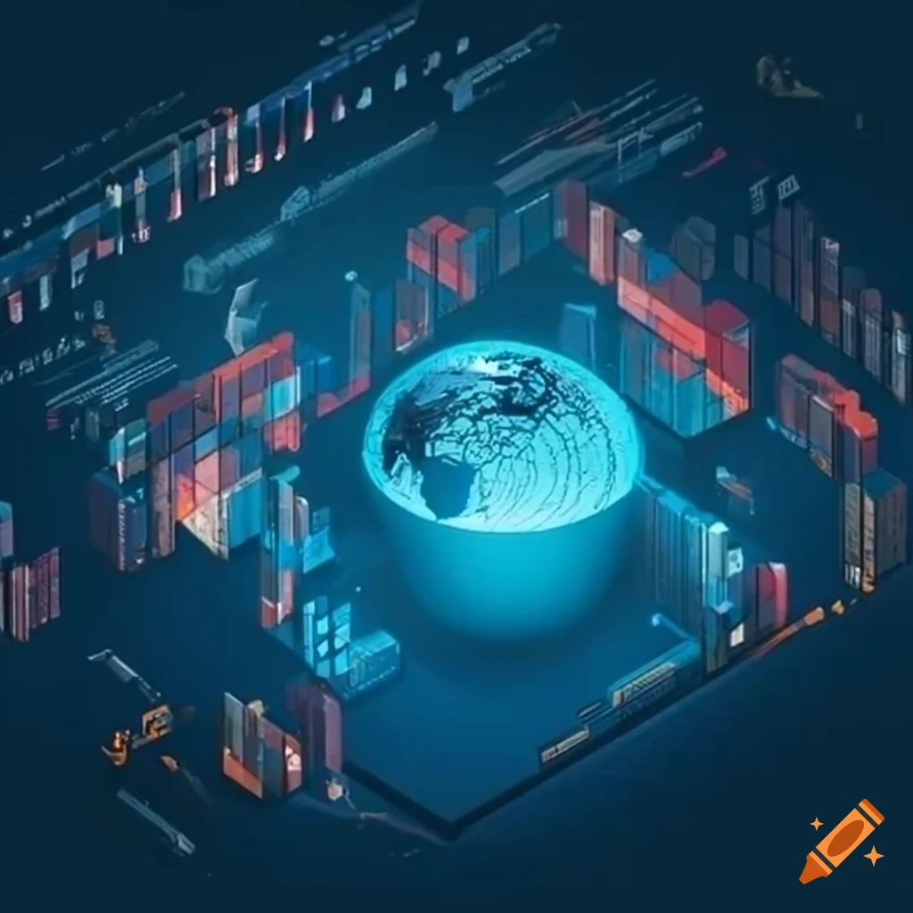 Visualization of business data on shipping and logistics efficiency on ...