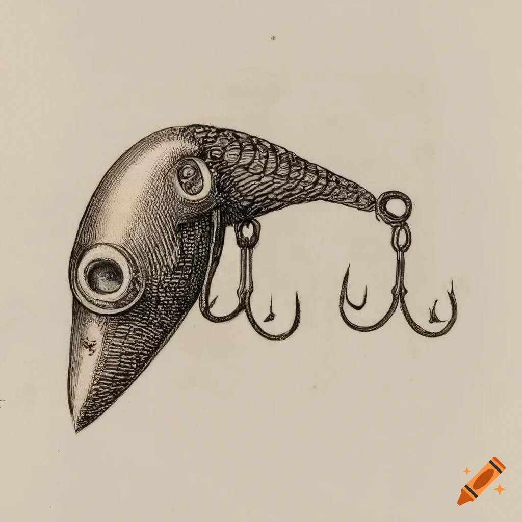 Detailed futuristic fishing lure inspired by albrecht dürer's ...