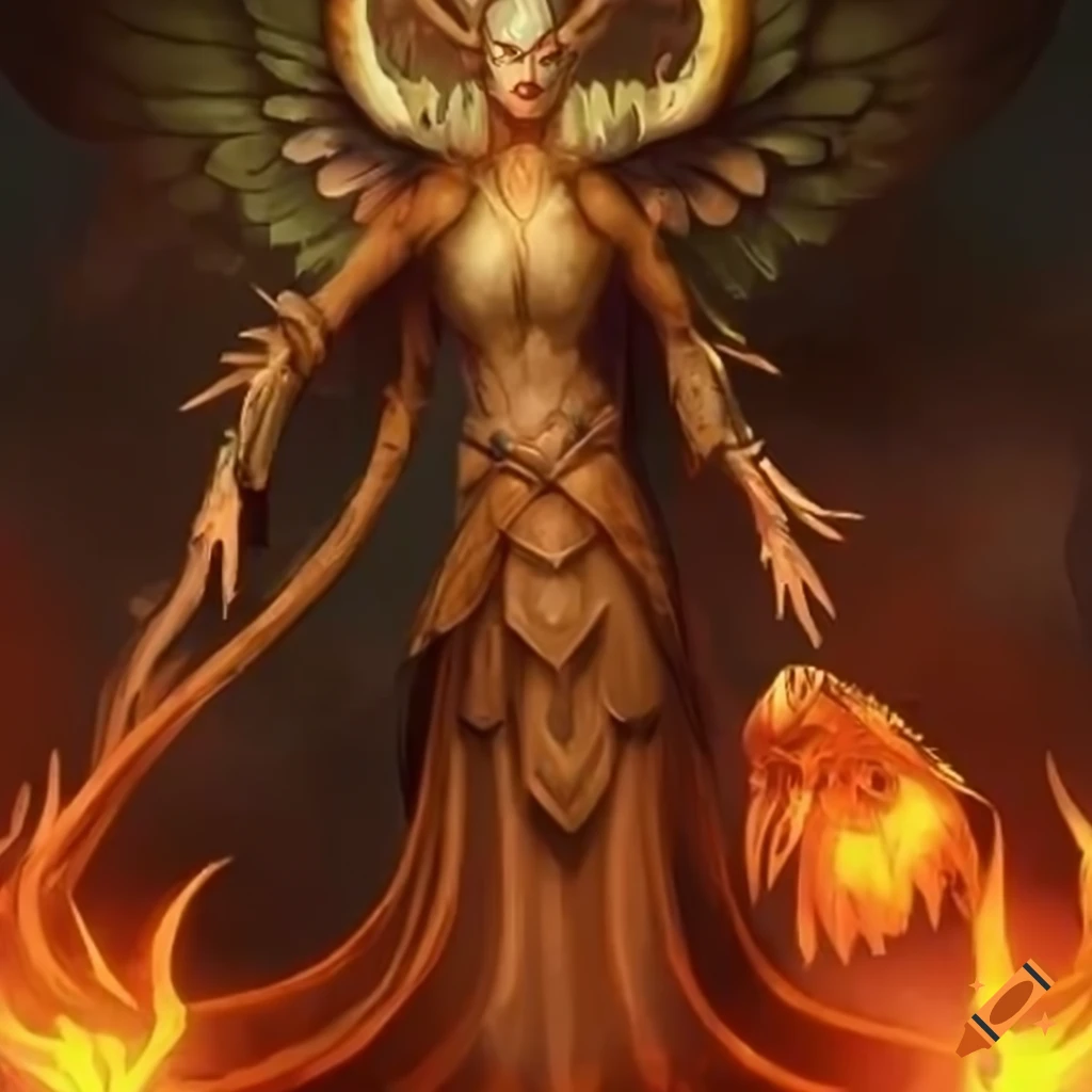 Phoenix unit belonging to the druid or shapeshifter class on Craiyon