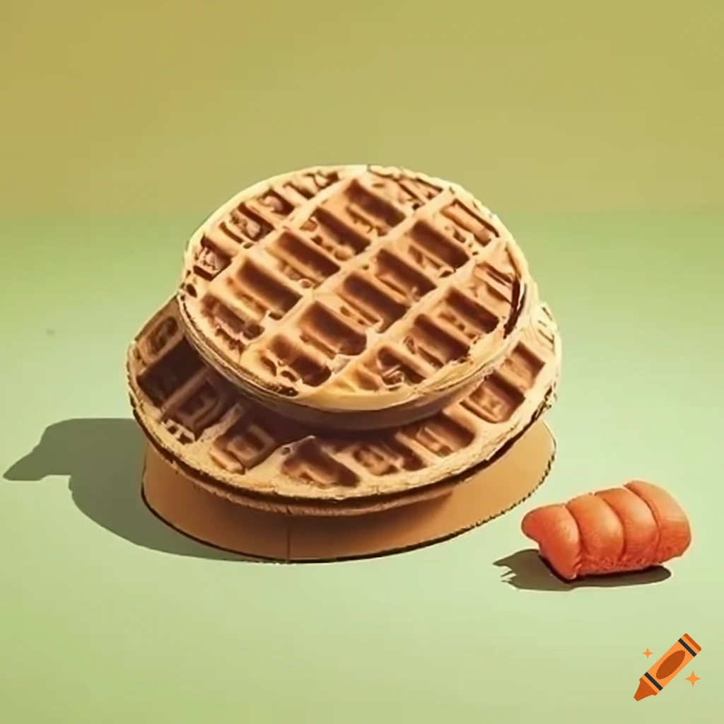 Innovative and playful waffle-themed cardboard packaging on Craiyon