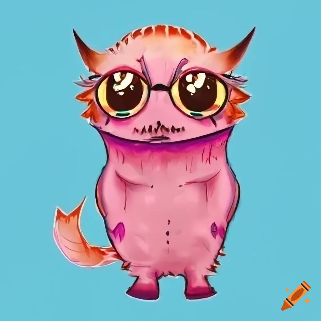 Realistic image of the friendly monster Boo-Boo Ga-Ga: Pink with Red ...