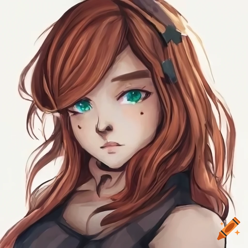 Detailed portrait of alex with human-like features in minecraft on Craiyon