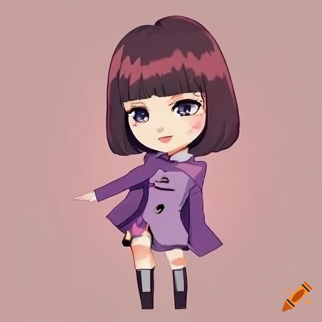 Chibi full body illustration of Lisa from Blackpink on Craiyon