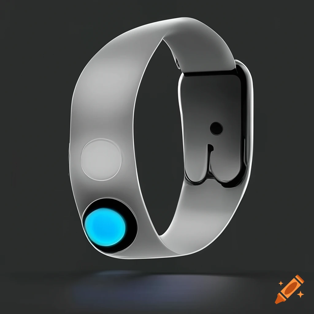 Futuristic wearable gadget with a sleek and minimal design on Craiyon