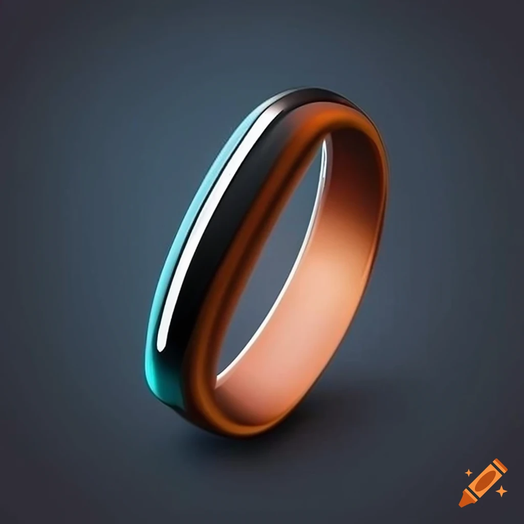 Futuristic minimalist metallic and translucent wearable device with ...
