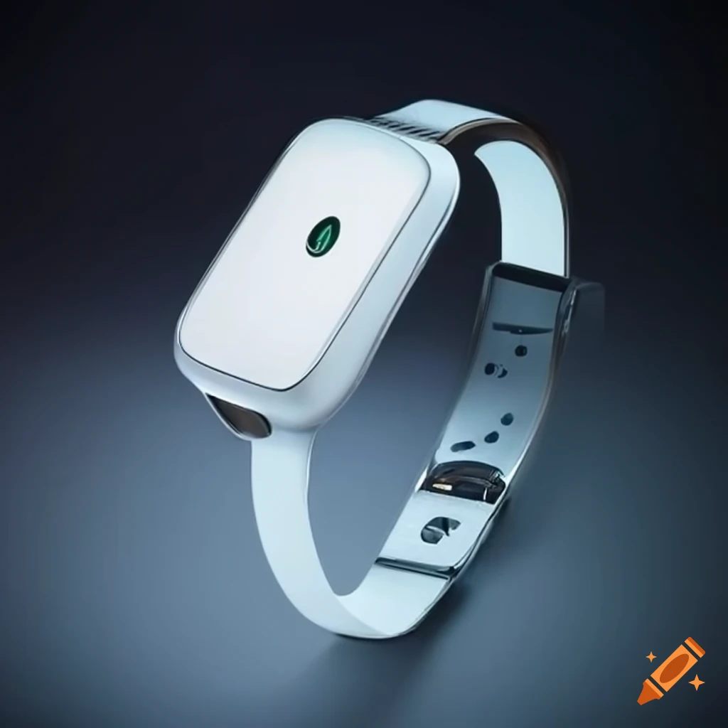 Modern futuristic wearable smart gadget with high-tech display on Craiyon
