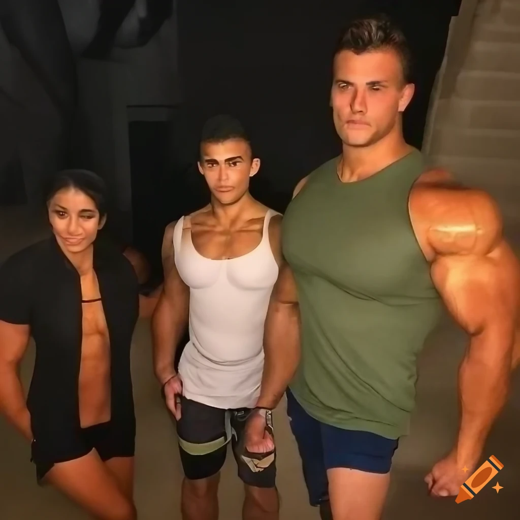 Powerful and rugged masculine man with a strong attractive face in a ...