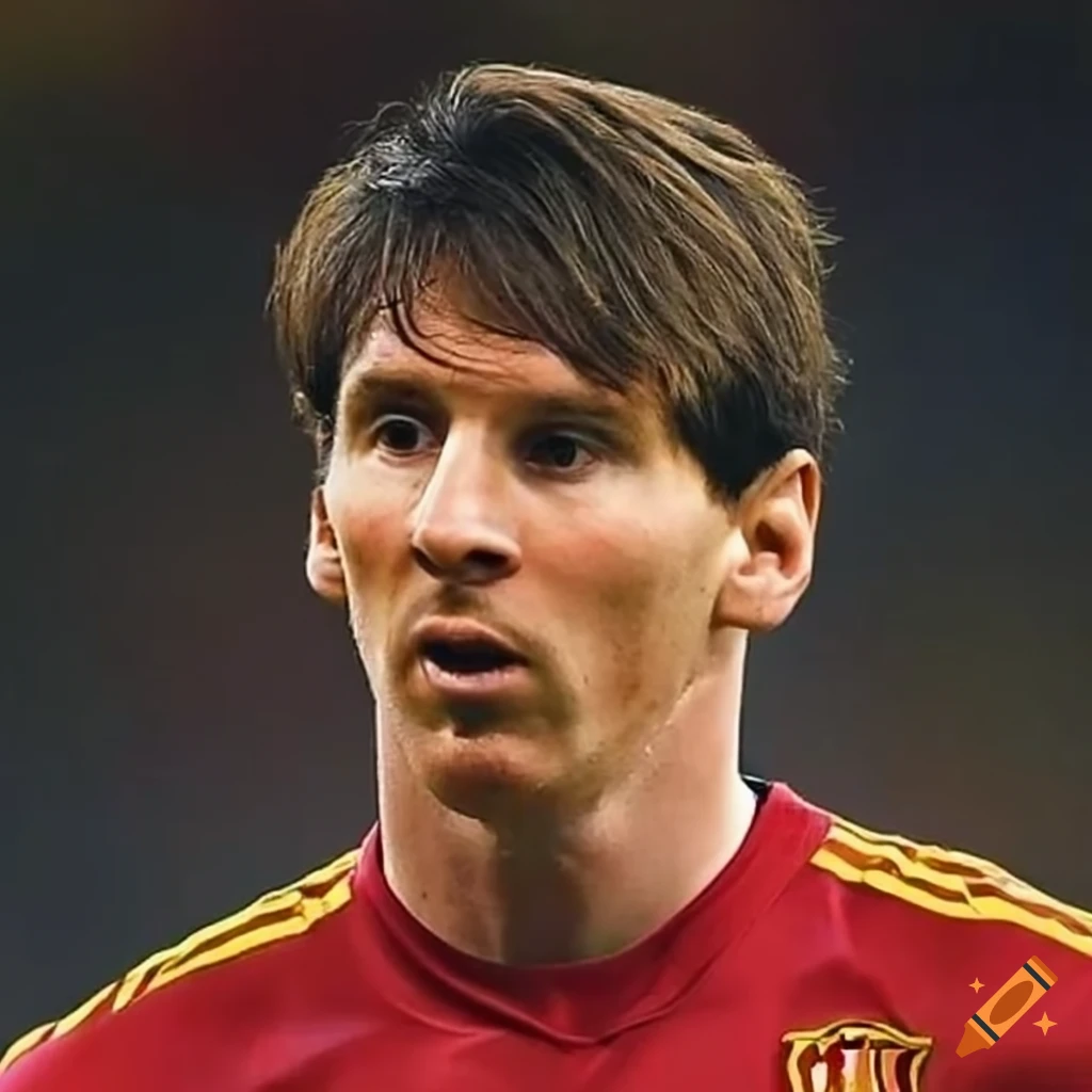 Lionel messi playing for the spanish national team in 2010 on Craiyon