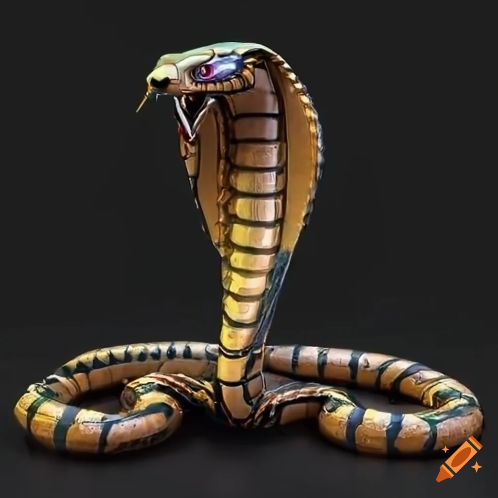 Futuristic mechanical cobra snake with intricate design on Craiyon