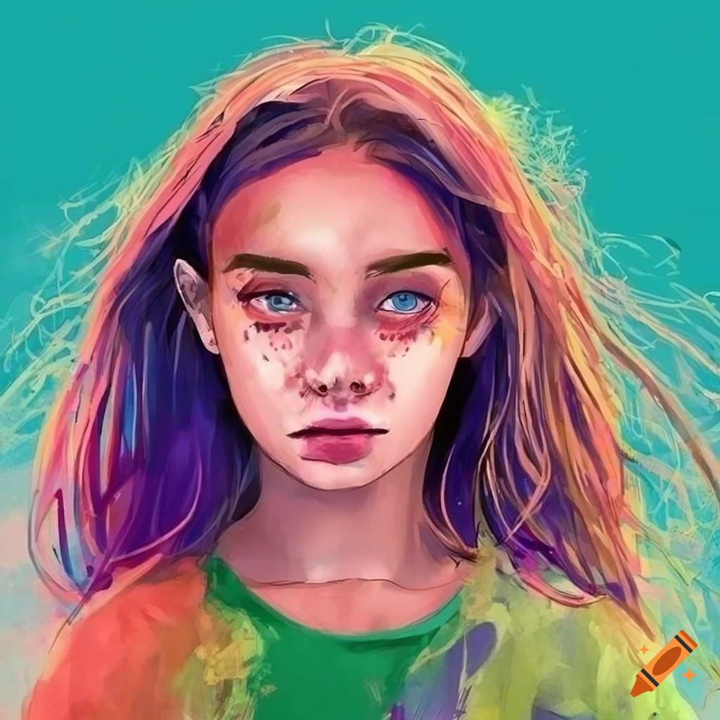 Art of a pretty tween superheroine girl with a detailed background on ...