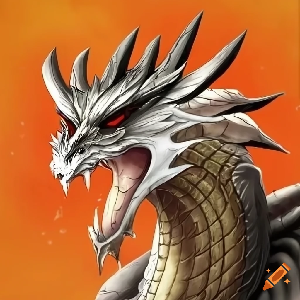 Shadow white and gold dragons under the moon and sun, with a good white ...