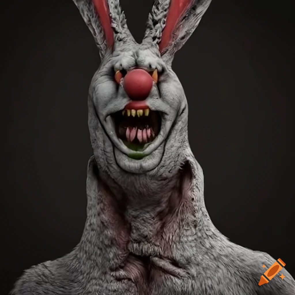Headless janko, a 7 foot tall headless rabbit monster with a clown's ...