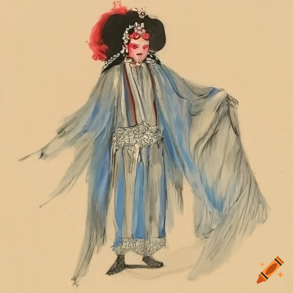 Male chinese opera performer in traditional attire and dramatic mask ...