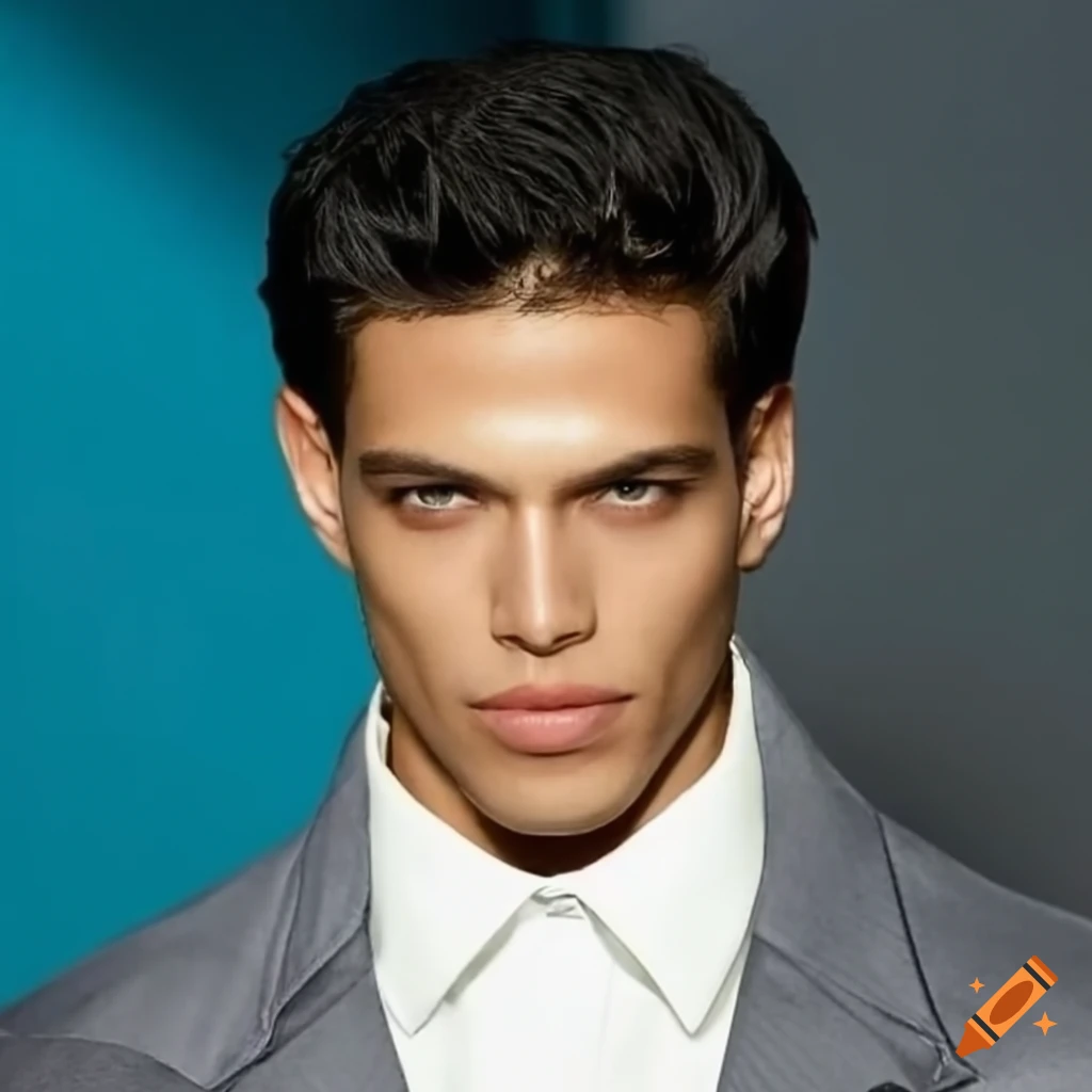 Handsome male model with unique features and diverse descent on Craiyon