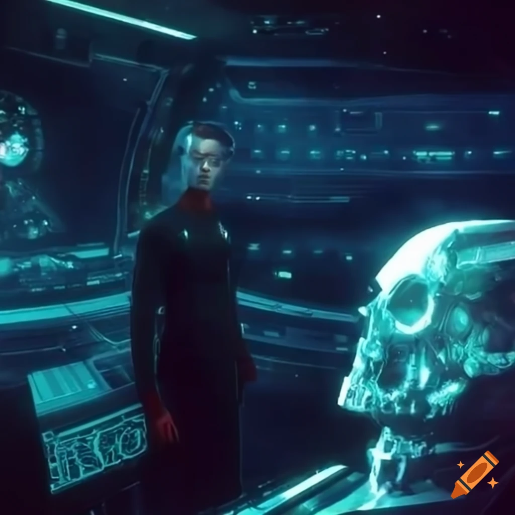 James spader portraying heroic starfleet captain shooting lasers at ...