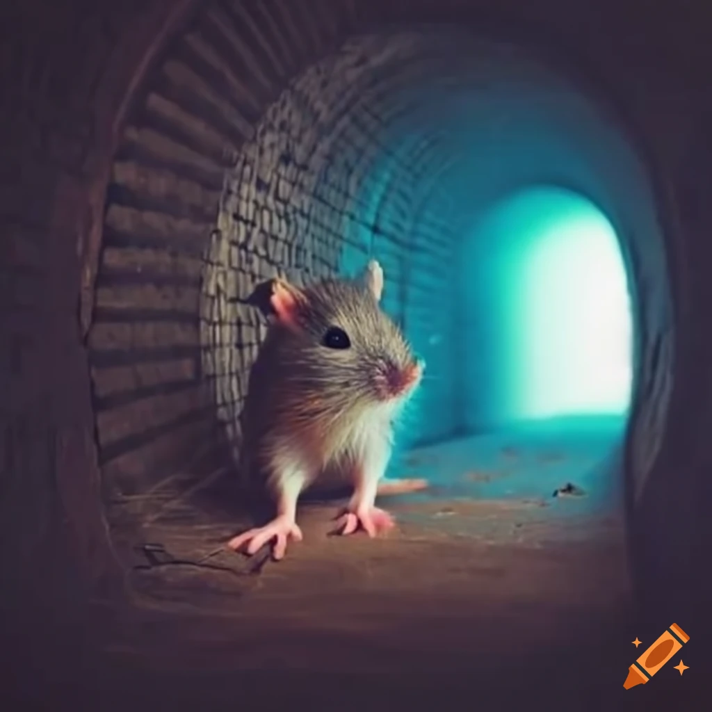 Rat in tunnel on Craiyon