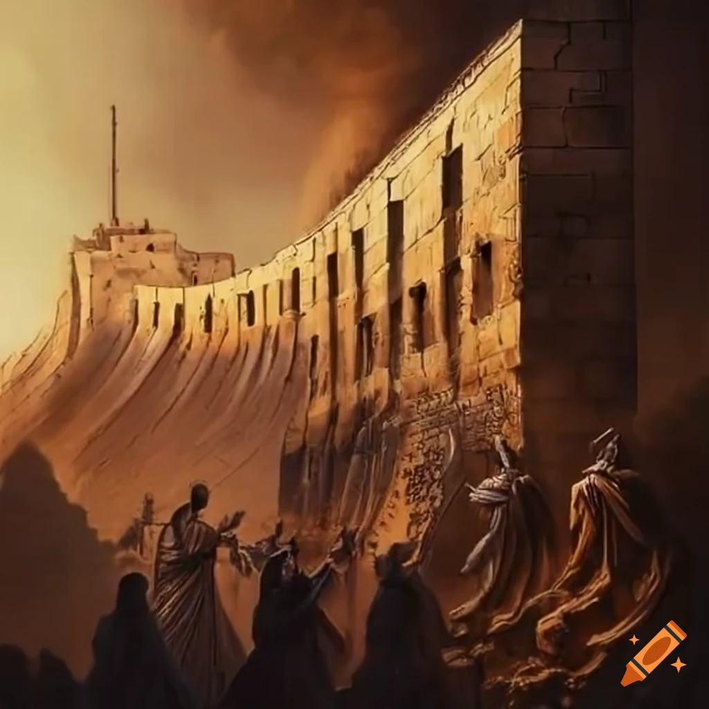 A depiction of the twelve gates with angels and names of the twelve ...