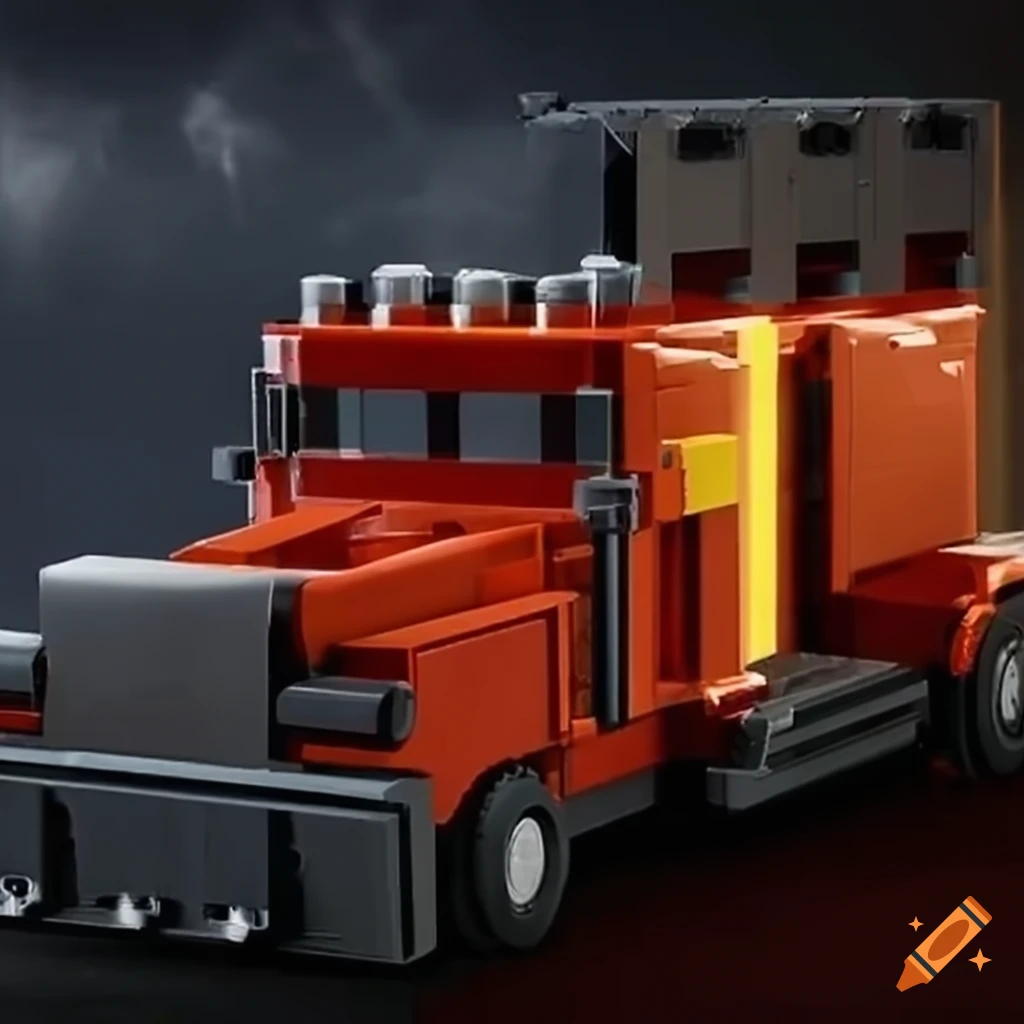 Lego truck inspired by steven spielberg's film 'duel', with realistic ...