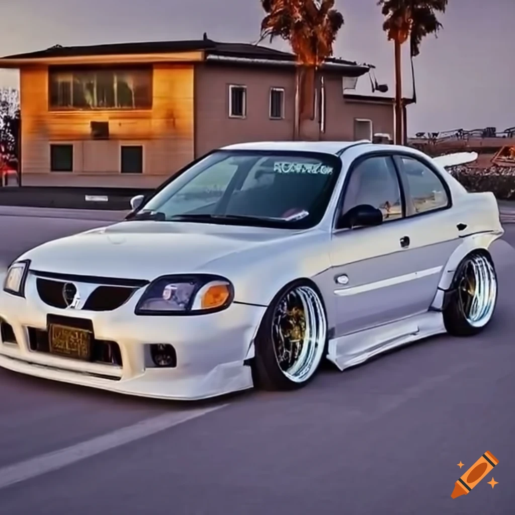 Nissan sentra se-r spec v with widebody kit painted white and black ...