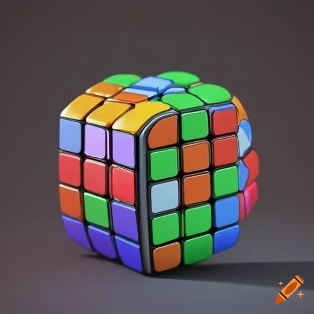 Brain-shaped Rubik's cube on Craiyon