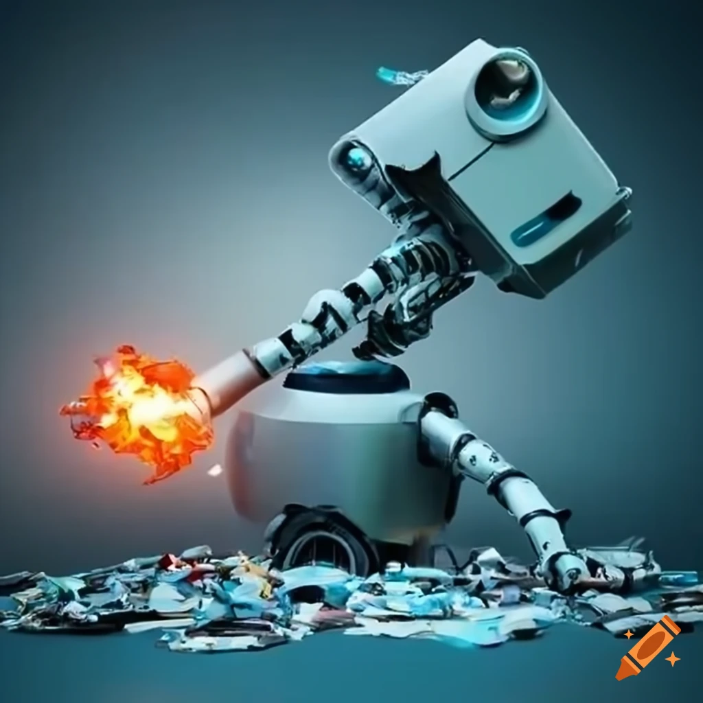 Recycling robot on Craiyon