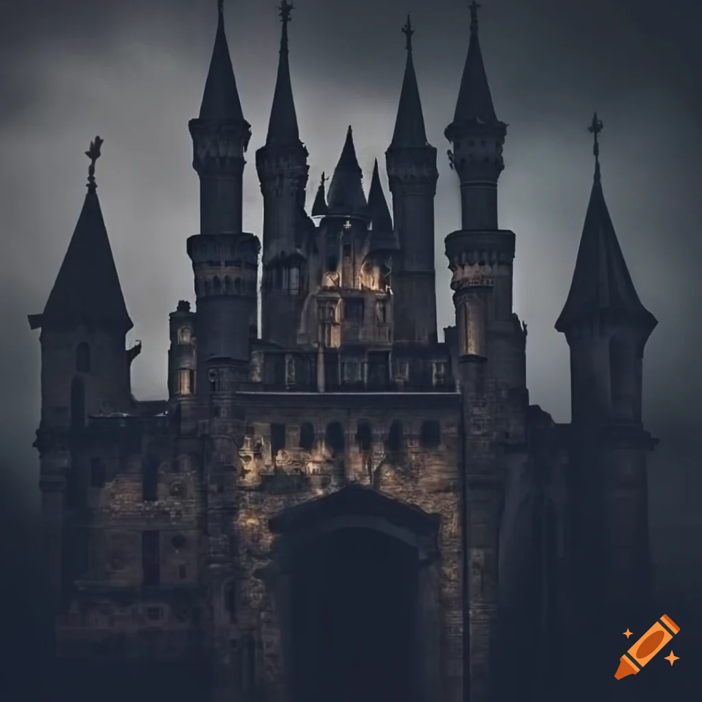 Dark castle wallpaper on Craiyon