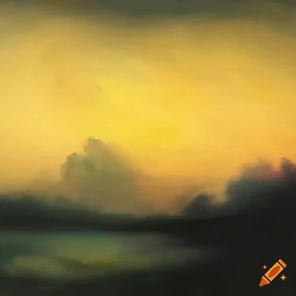 Tonalist landscape painted in thick oil on Craiyon