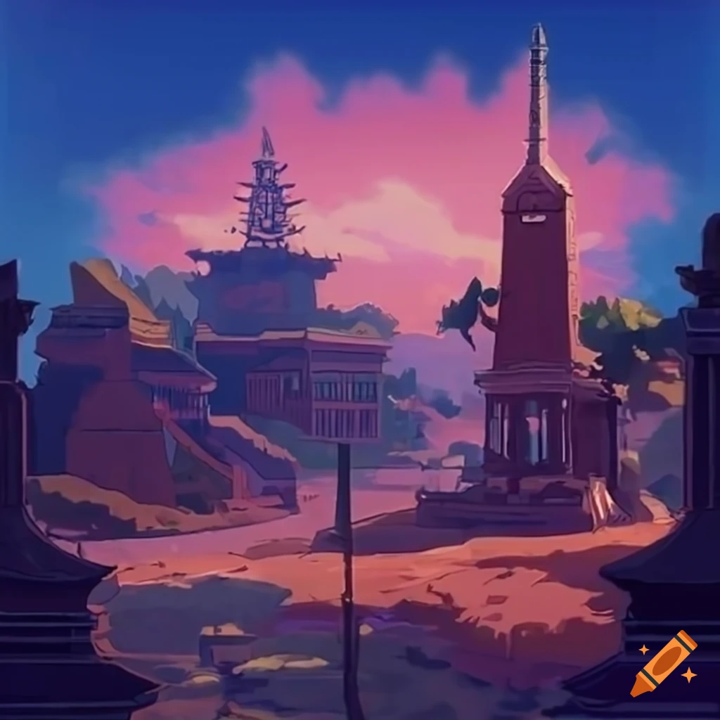 Aerial view of a port city with rural areas, bushland, and a temple in ...