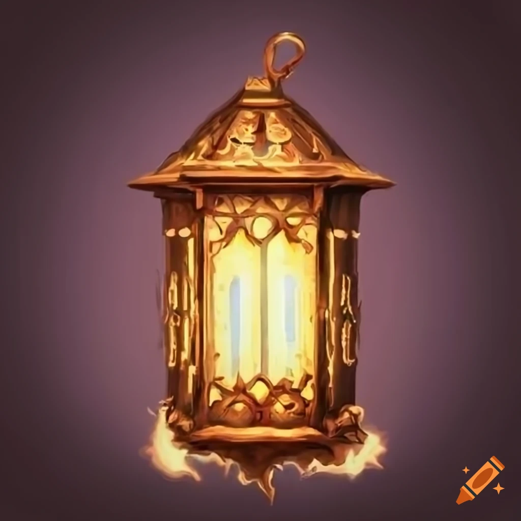 Intricately designed holy lantern in dungeons and dragons style on Craiyon