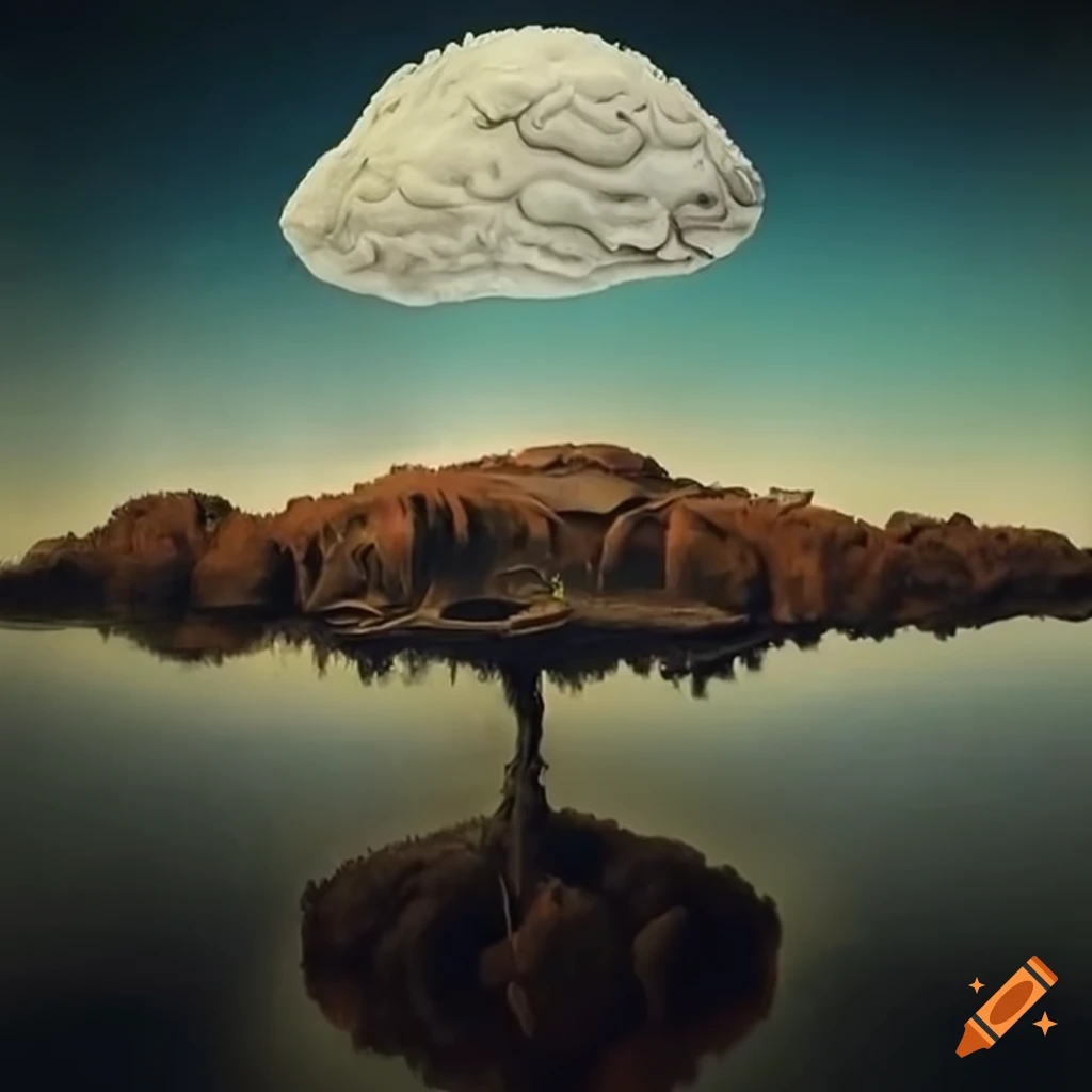 Surreal clay landscape inspired by remedios varo's art style on Craiyon