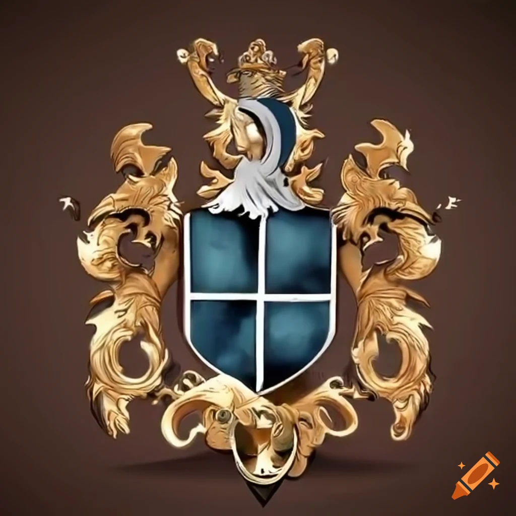 Family crest with motto: slow is smooth, smooth is fast on Craiyon