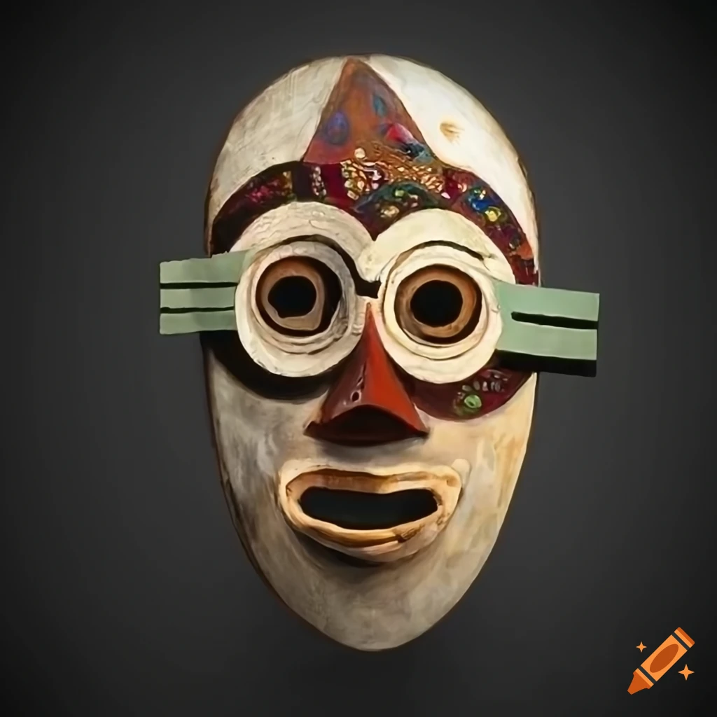 African mask with big teeth inspired by various artists on Craiyon